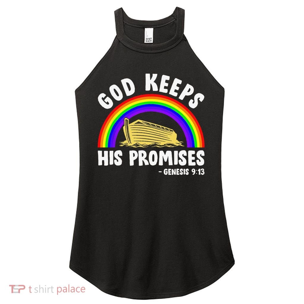 Christian Noah Ark Jesus God Keeps His Promises Rainbow Women's Perfect ...