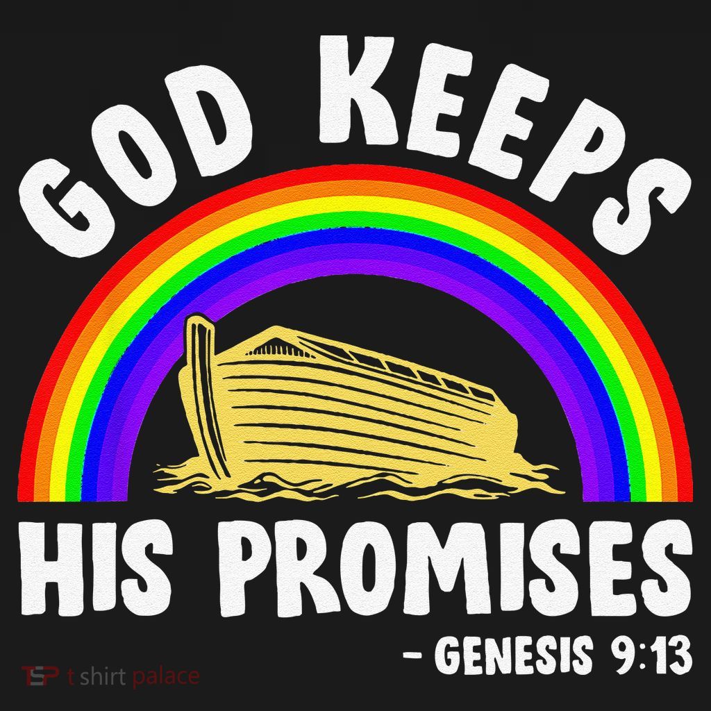 Christian Noah Ark Jesus God Keeps His Promises Rainbow Women's Perfect ...