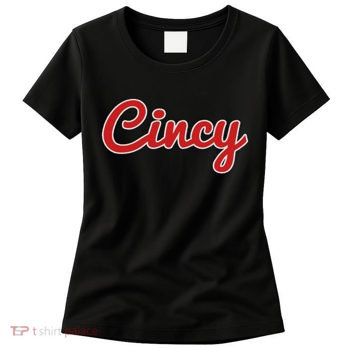 Cincinnati Ohio Classic Red Script Cincy City Women's T-Shirt ...
