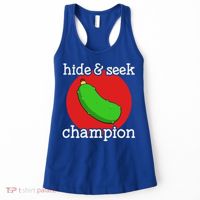Christmas Pickle Hide And Seek Champion Gift Women's Racerback Tank ...