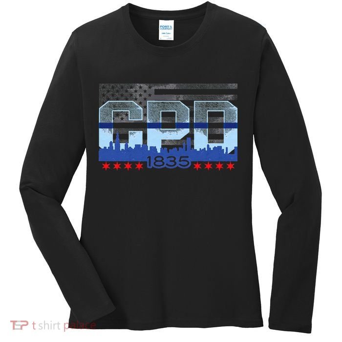 Chicago Police Officer Vintage CPD Women's Long Sleeve Shirt | TShirtPalace