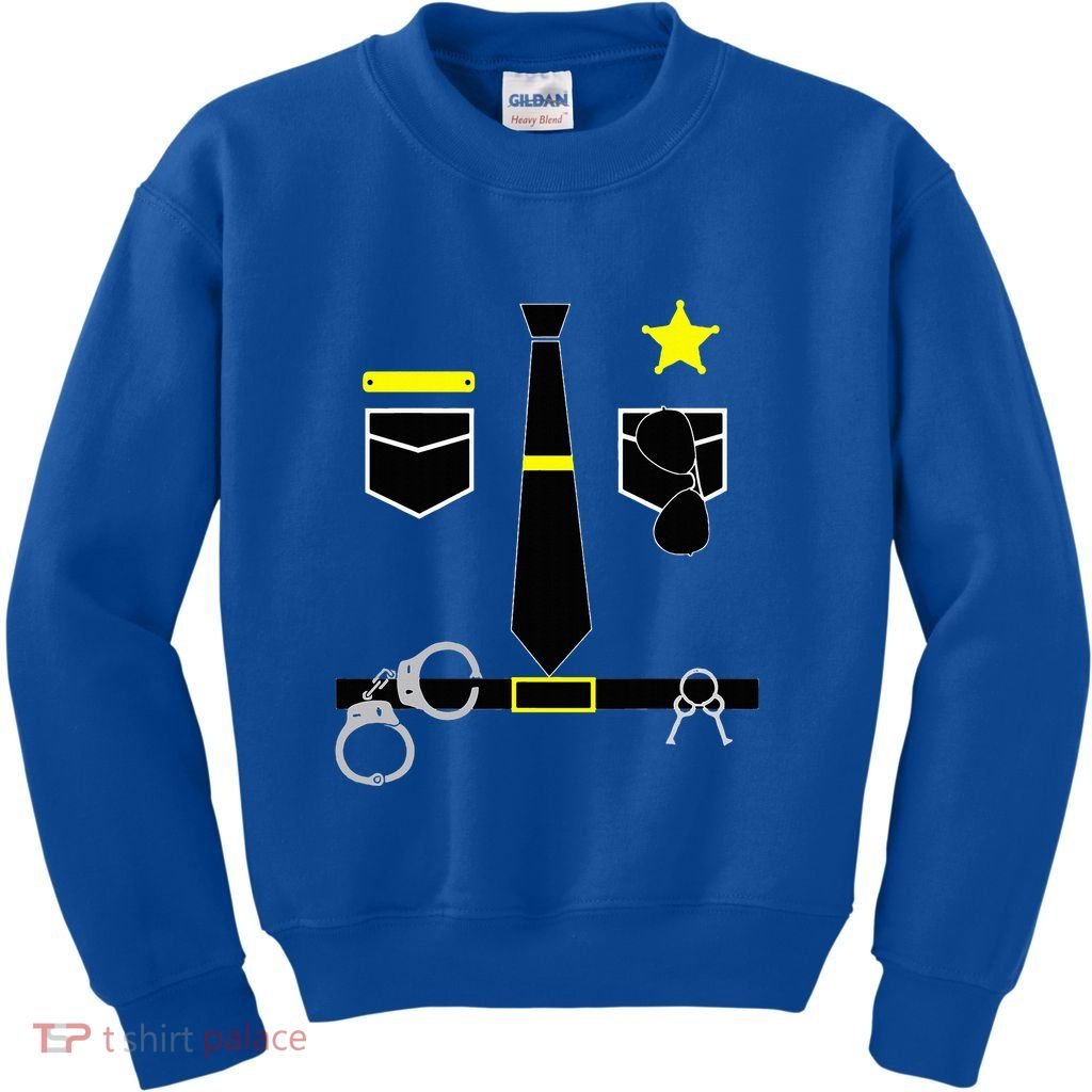 Cool Police Officer Costume Cop Policeman Kids Sweatshirt | TShirtPalace