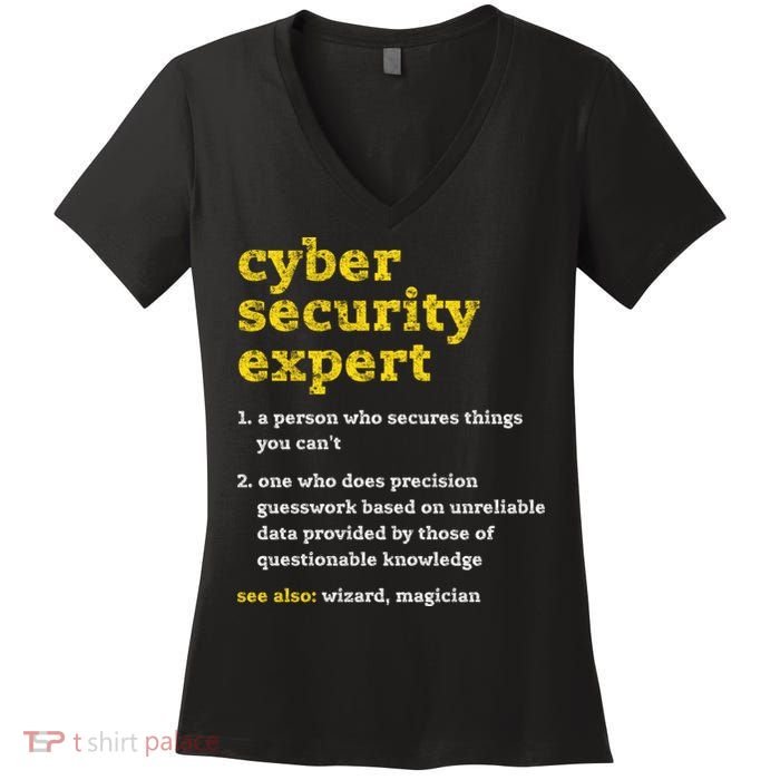 Cyber Security Expert Definition Distressed Computer Geek Gift Women's ...