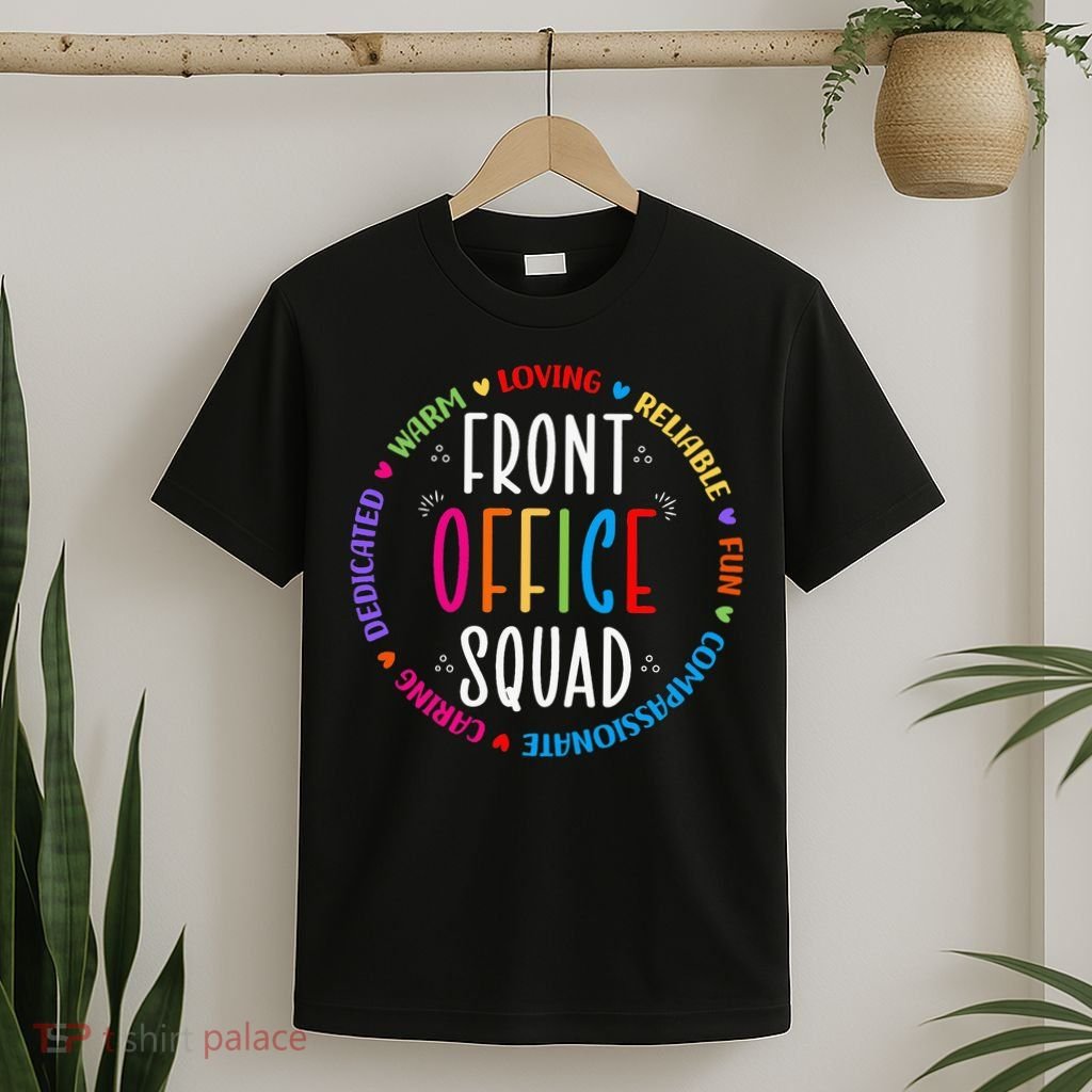 Cute School Secretary Admin Appreciation Front Office Squad T-Shirt ...