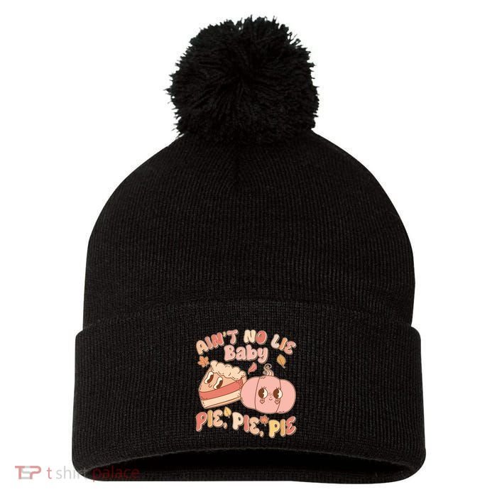 Cute Thanksgiving Aint No Lie Baby Pie Pie Pie Retro Cartoon Pumpkin ...