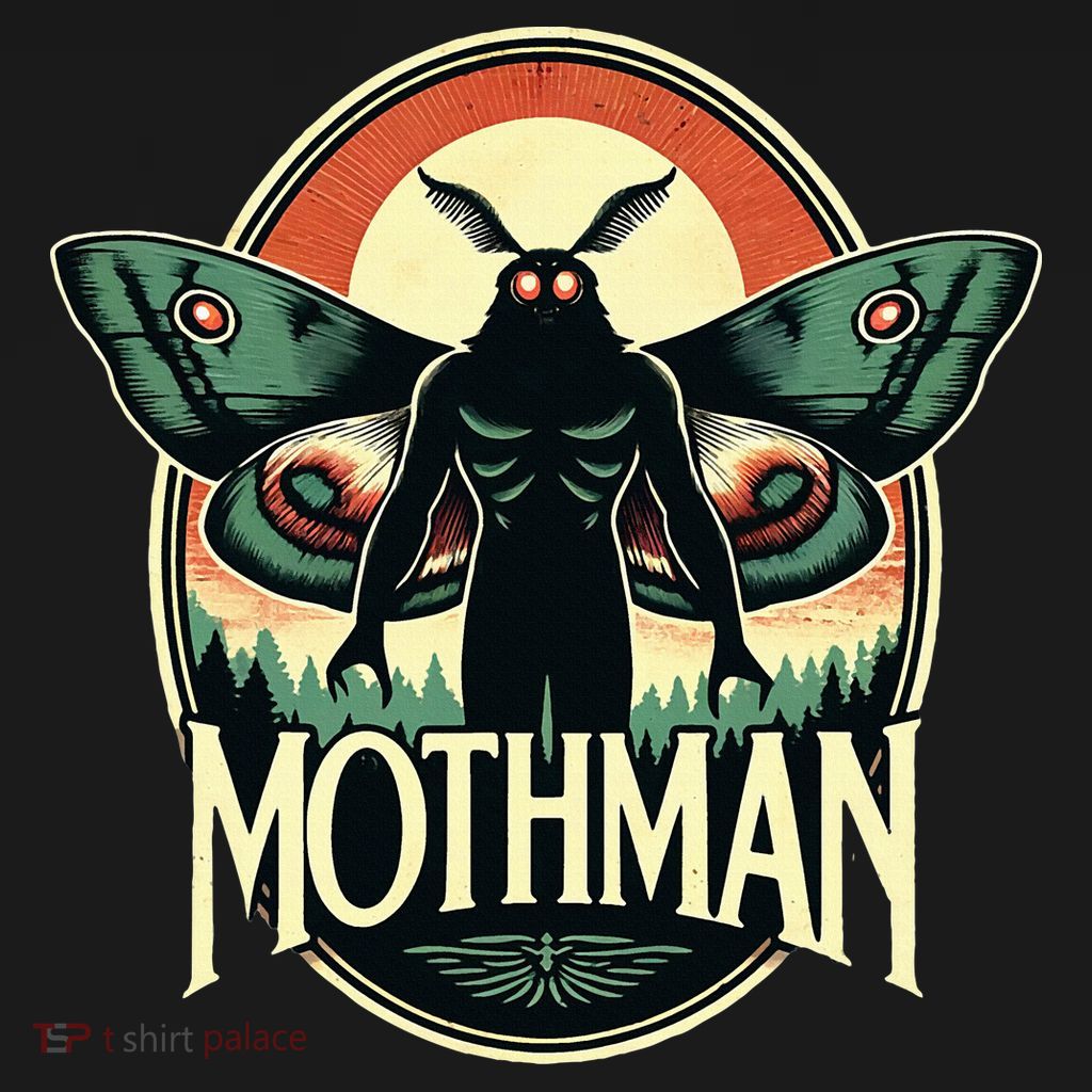 Cryptid Vintage Mothman Folklore Button | TShirtPalace