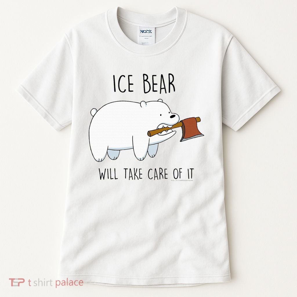 Cn We Bare Bears Ice Bear Will Take Care Of It Tall T-Shirt | TShirtPalace