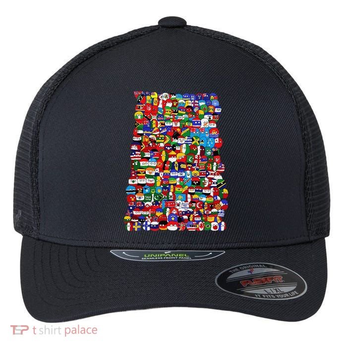 Countryballs World Flags Flexfit Unipanel Trucker Cap | TShirtPalace