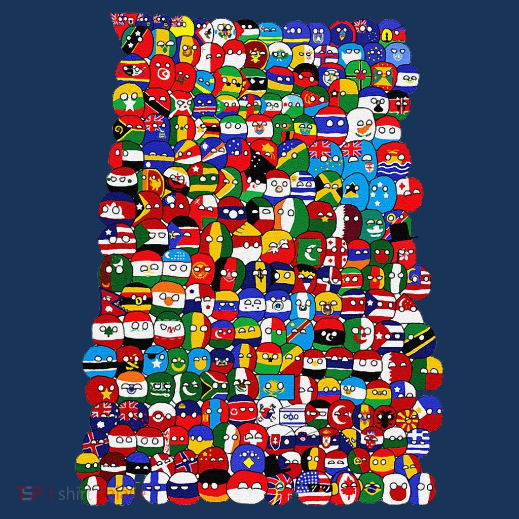 Countryballs World Flags Pom Pom 12in Knit Beanie | TShirtPalace