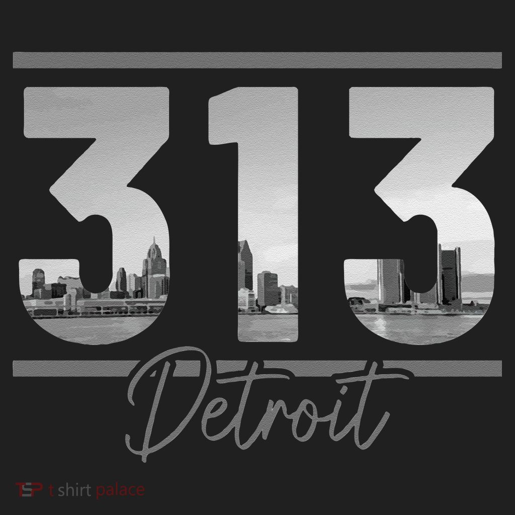 Detroit 313 Area Code Skyline Michigan Vintage Hat | TShirtPalace