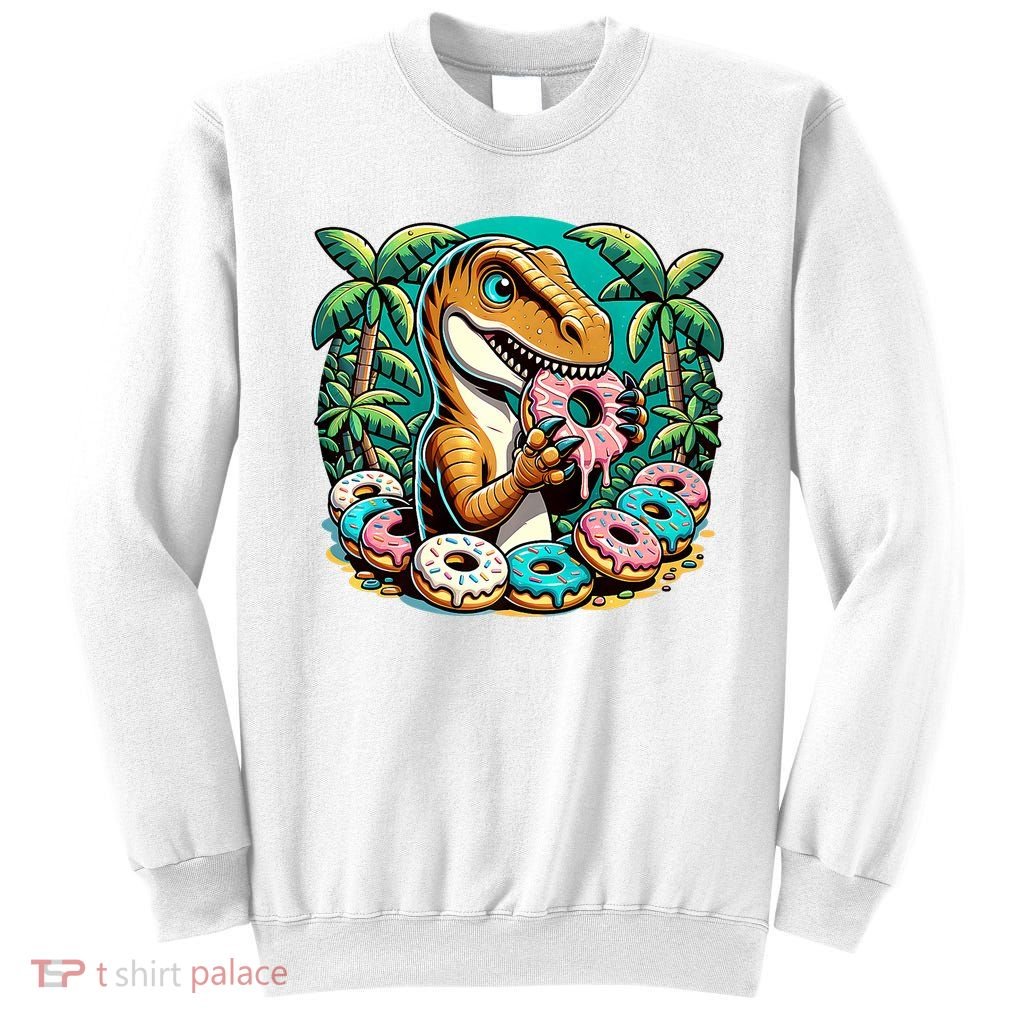 Dinosaur Donut Rex Donuts Funny T-Rex Donut Lover Premium Sweatshirt ...