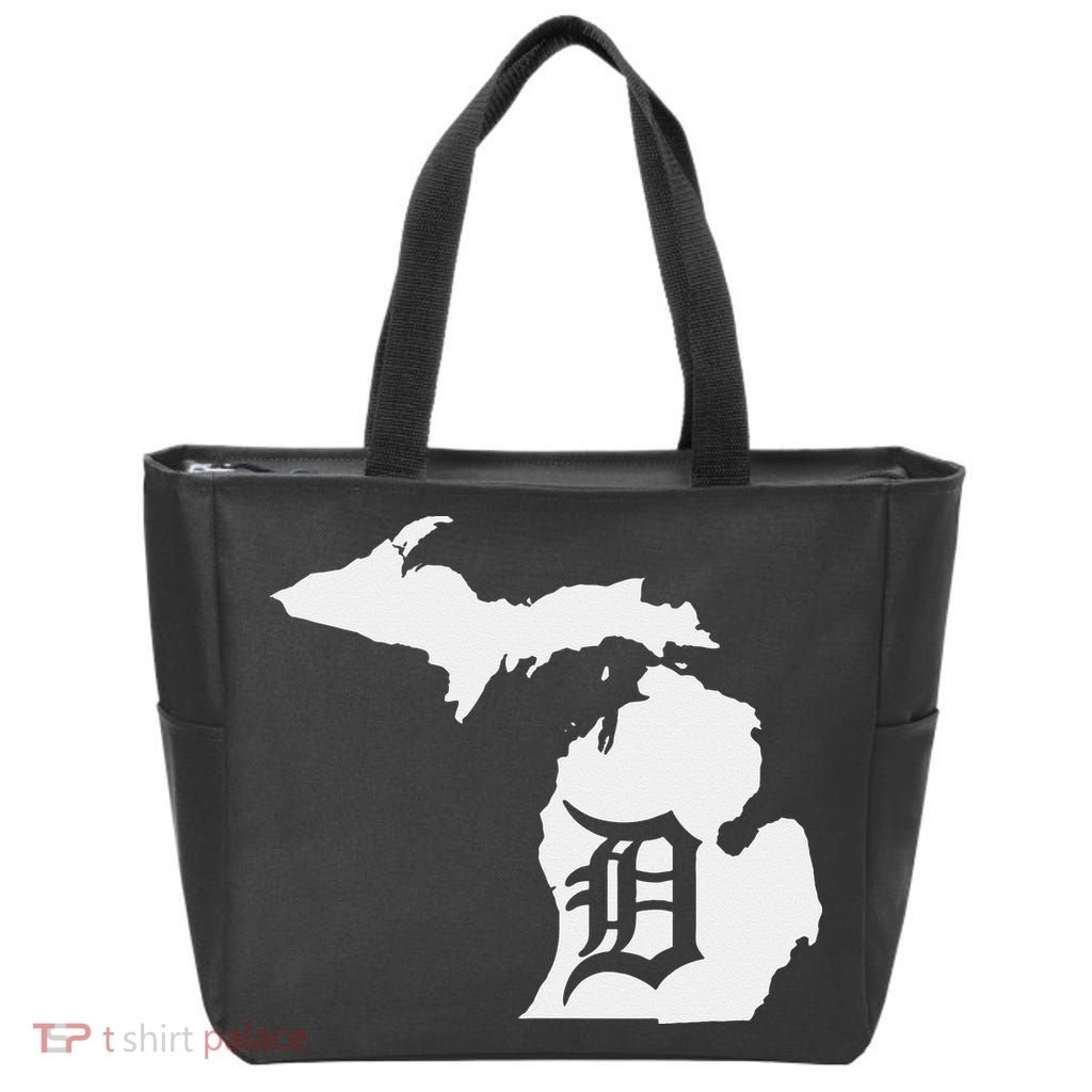 Detroit Michigan State Map Silhouette D United States Bag | TShirtPalace