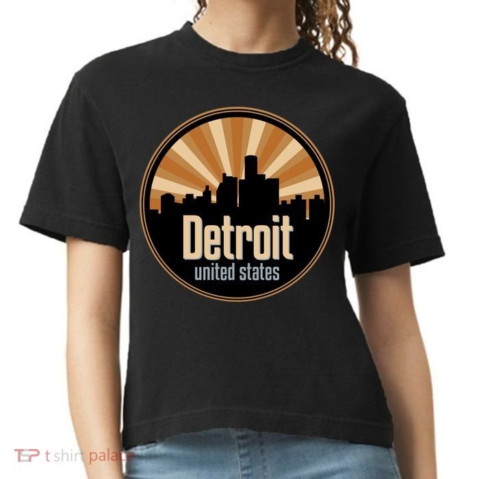 Detroit Record Label Skyline Symbol Comfort Colors Boxy T-Shirt ...