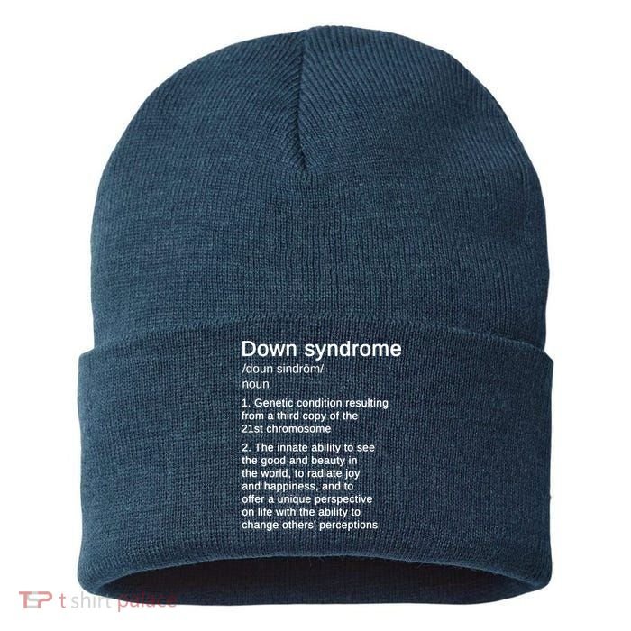 Down Syndrome Definition Awareness Month Sustainable Knit Beanie ...
