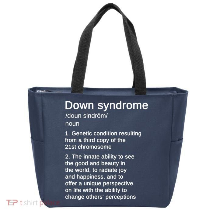 Down Syndrome Definition Awareness Month Zip Tote Bag | TShirtPalace