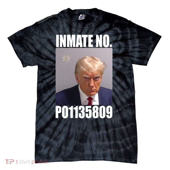 Donald Trump Inmate Number Mugshot Tie-Dye T-Shirt | TShirtPalace