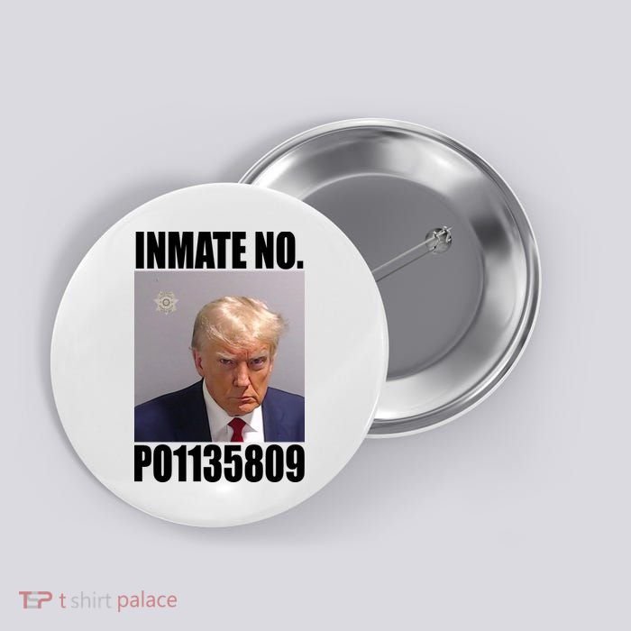 Donald Trump Inmate Number Mugshot Button | TShirtPalace