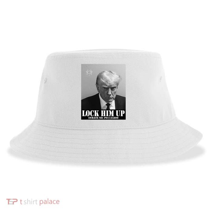 Donald Trump Lock Him Up Inmate Mugshot Sustainable Bucket Hat ...