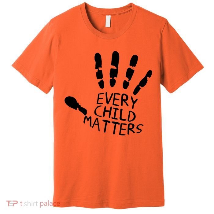 Every Child Matters Handprint Orange Day Premium T-Shirt | TShirtPalace