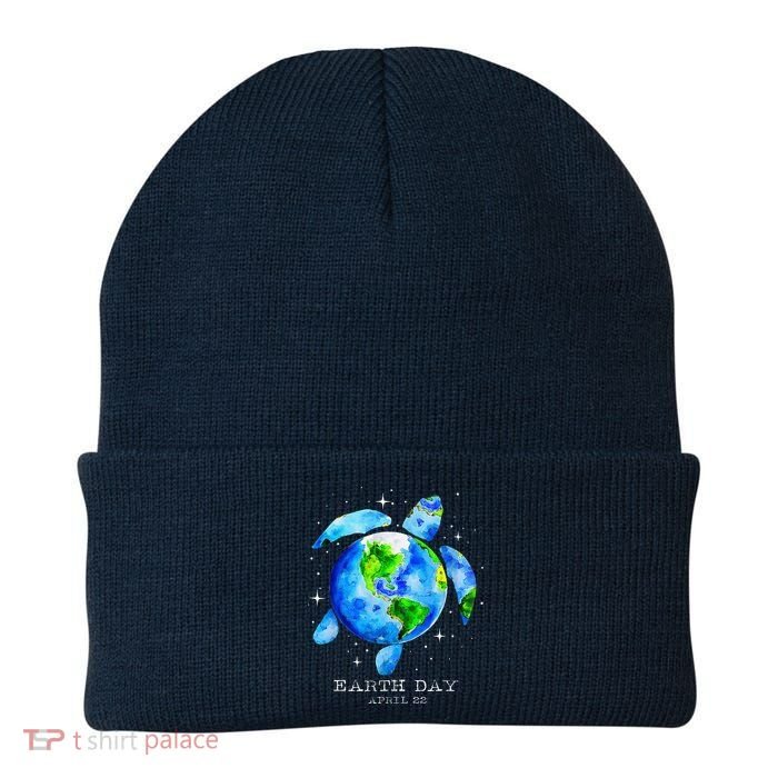 Earth Day 2024 Restore Earth Sea Turtle Art Save The Planet Knit Cap ...