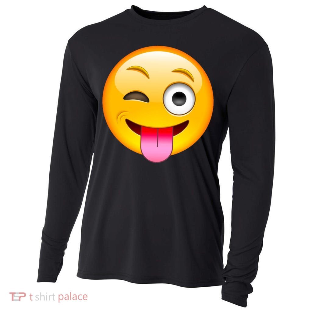 Emoticon Tongue Out Emoji with Winking Eye Smiley Cooling Performance ...