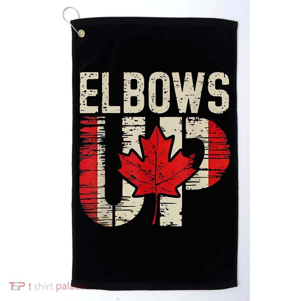 Elbows Up Canada Canadian Flag Retro Elbows Up Platinum Collection Golf ...