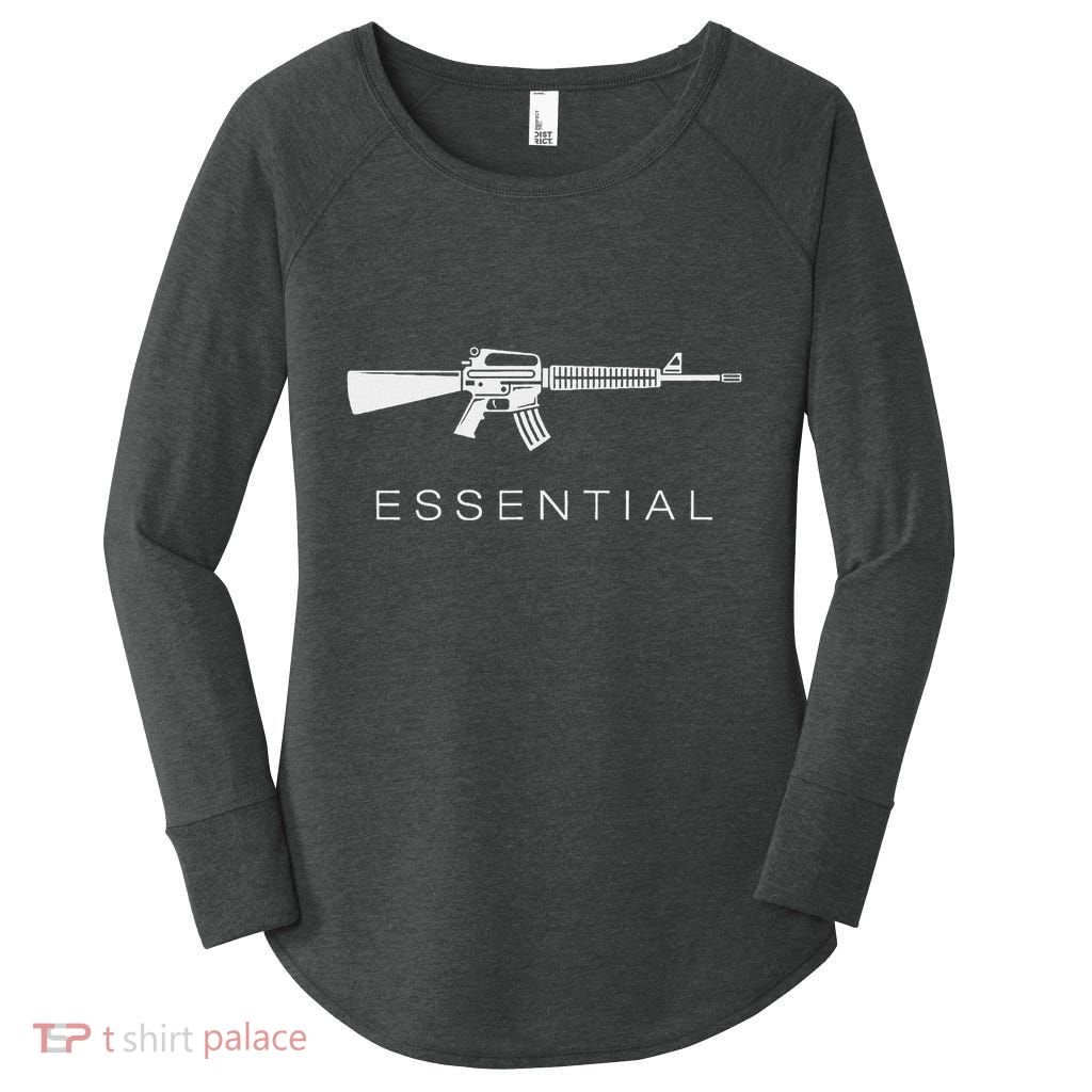 Essential Weapons Gun Ar 15 Assault Rifle Firearm Women's Perfect Tri ...