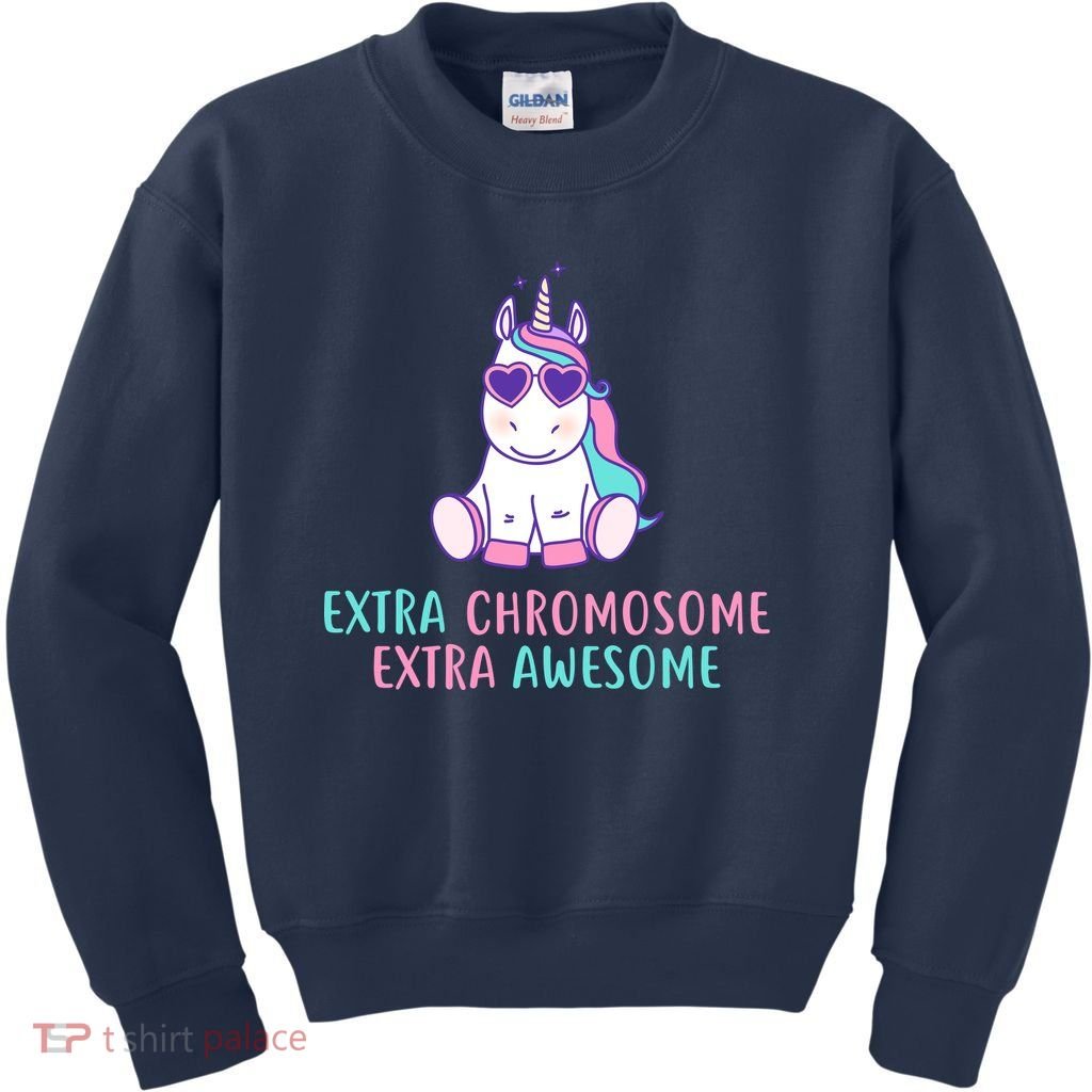 Extra Chromosome Awesome Down Syndrome Kids Sweatshirt | TShirtPalace