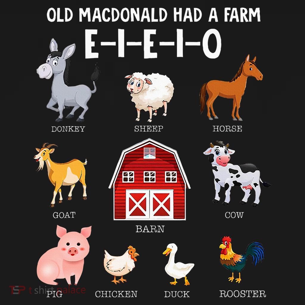 Farm Animals Old Macdonald Had A Farm Eieio T-Shirt