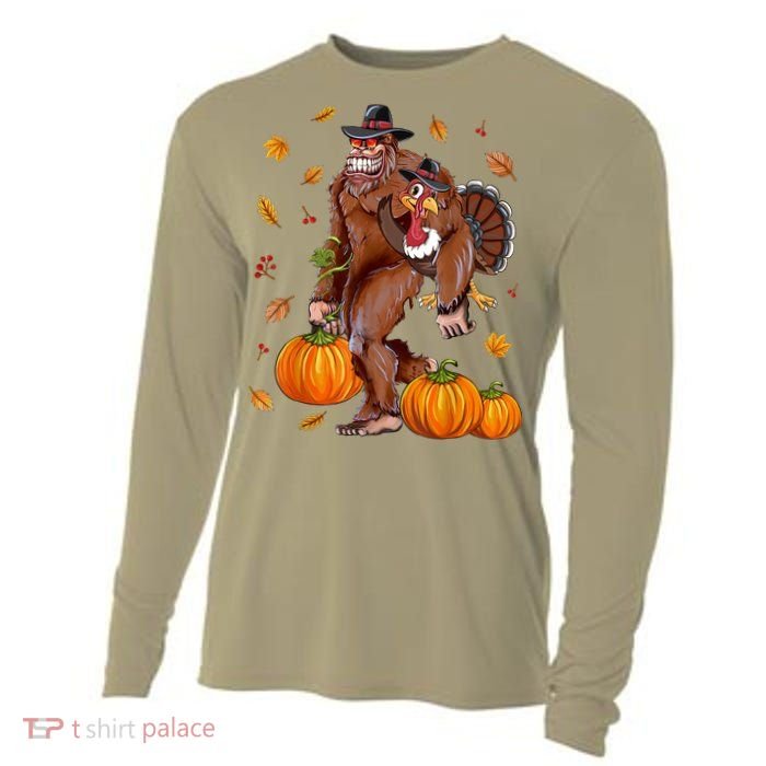 Funny Cute Bigfoot Sasquatch Turkey Pumpkin Happy Thanksgiving Day ...