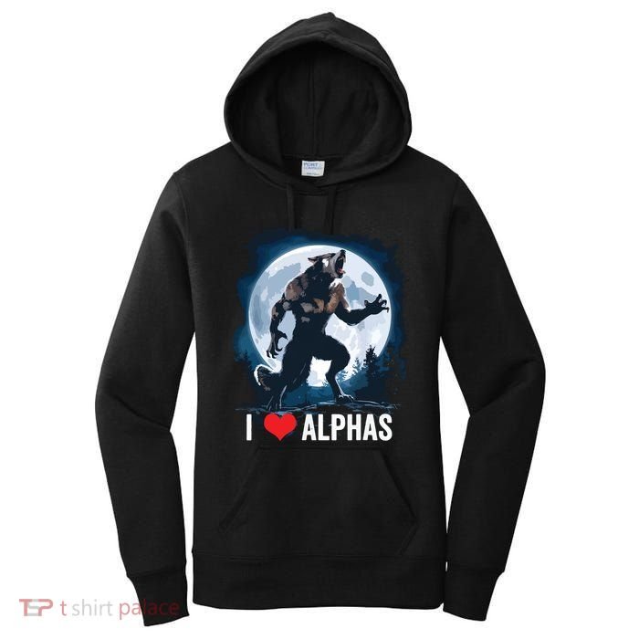 Funny Cringe Werewolf Wolf Meme I Heart Alphas I Love Alphas Women's ...