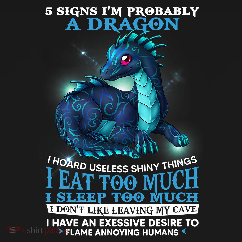 Funny Dragon 5 Signs I'm Probably A Dragon Hooded Wearable Blanket ...