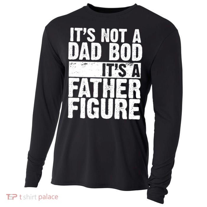 Father Figure Dad Bod Funny Meme Cooling Performance Long Sleeve Crew ...
