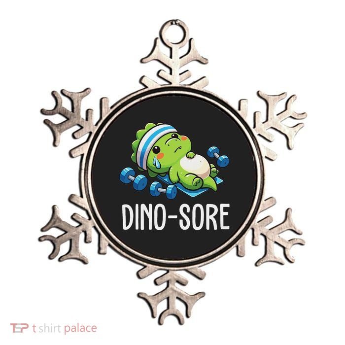 Funny Gym Workout Dinosaur Weight Lifting Gym Dino Sore Ornament ...
