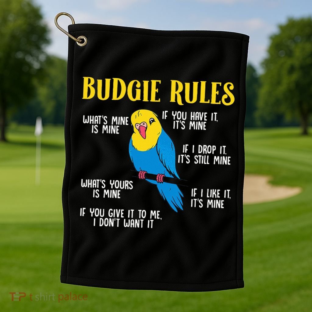 funny Parakeet Budgie Rules Bird Budgerigar Platinum Collection Golf ...