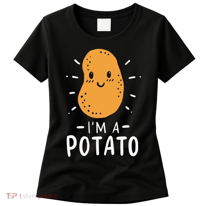 Funny Potato Halloween Costume Cute and Vegan Friendly Women's T-Shirt ...