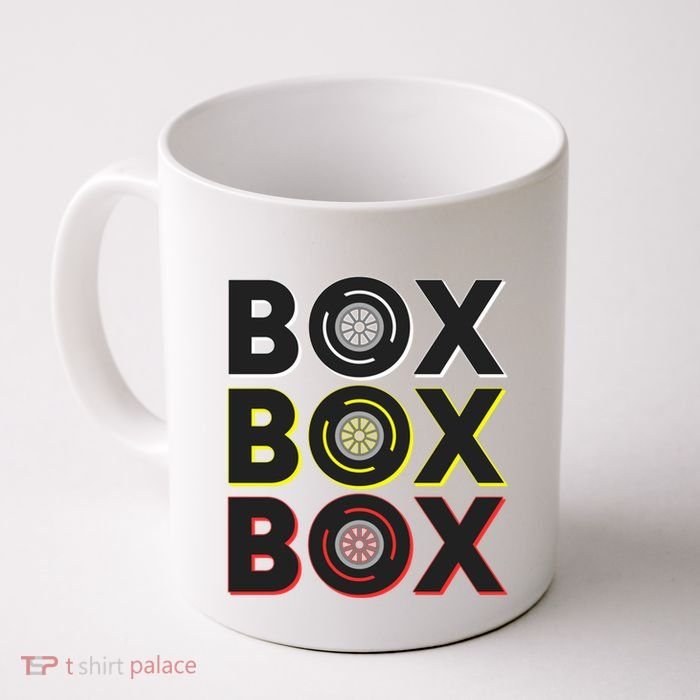 Formula Racing Car Box Box Box Radio Call To Pit Box Gift Coffee Mug ...