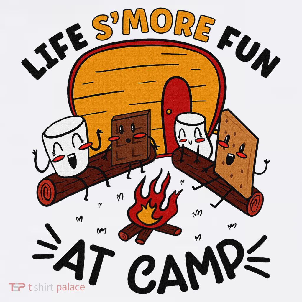 Funny SMores Camping Campfire Marshmallow Life SMore Fun Button ...