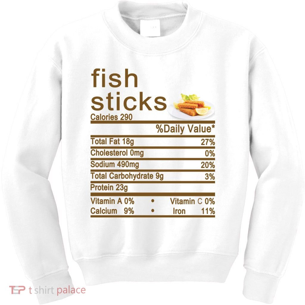 Fish Sticks Nutrition Facts Label Kids Sweatshirt | TShirtPalace