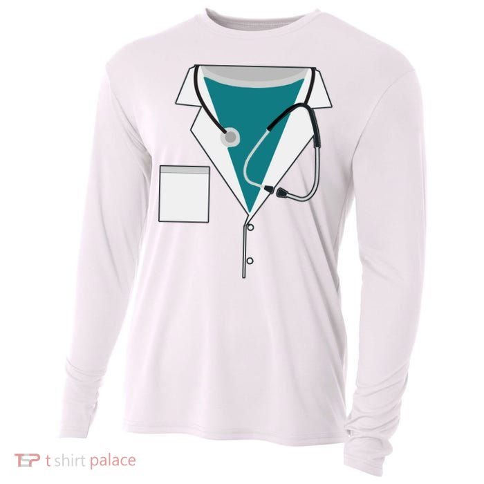Funny Doctor Costume Cooling Performance Long Sleeve Crew | TShirtPalace