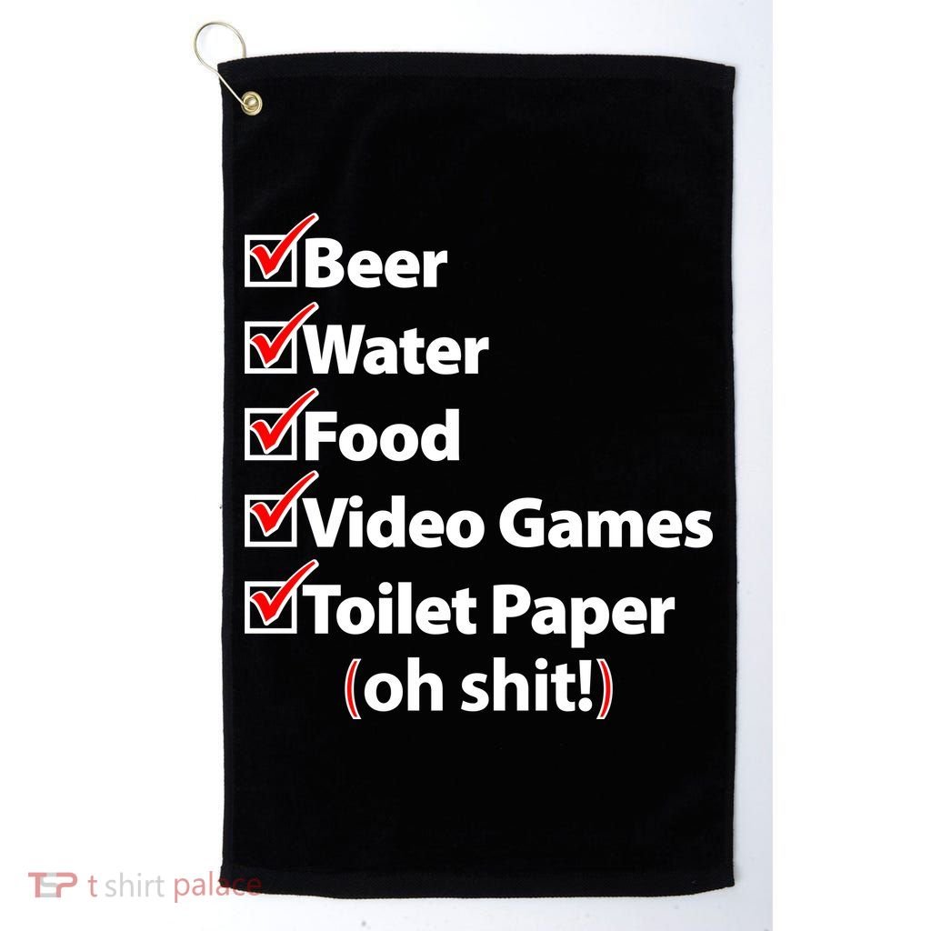Funny Quarantine Check List Golf Towel | TShirtPalace
