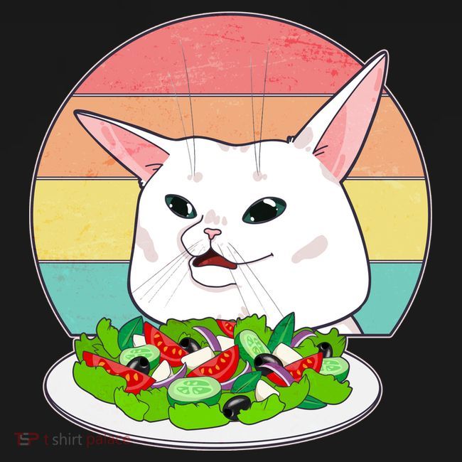 Funny Woman Yelling at Table Cat Meme Cooling Performance Crew T-Shirt ...