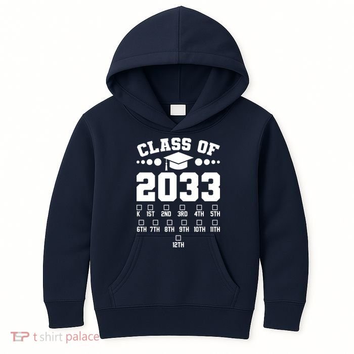 Future Class Of 2033 Check Mark Chart Kids Hoodie | TShirtPalace