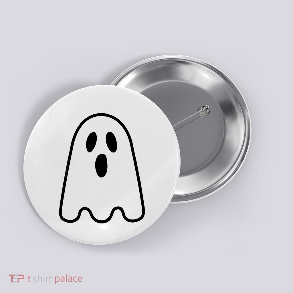 Ghost Adult Women Silly Ghost Face Costume Button | TShirtPalace