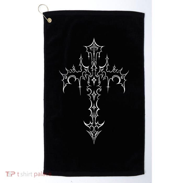 Gothic Cross Grunge Aesthetic Mall Goth Platinum Collection Golf Towel ...