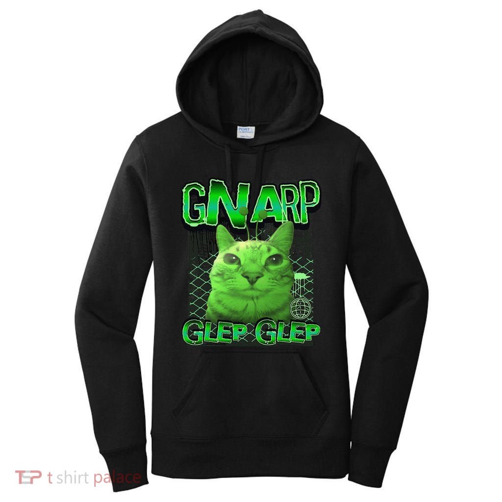 Gnarp Cat Silly Alien Cat Meme Brainrot Gen Z Meme Women's Hoodie ...