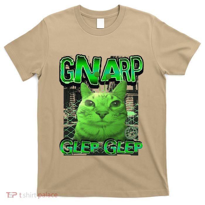Gnarp Cat Silly Alien Cat Meme Brainrot Gen Z Meme T-Shirt