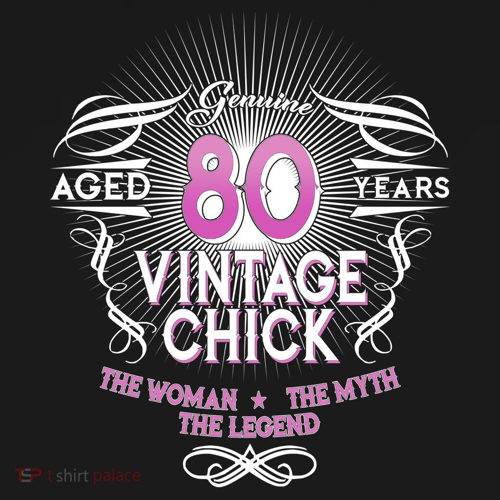 Genuine Aged 80 Years Vintage Chick 80th Birthday Bag | TShirtPalace