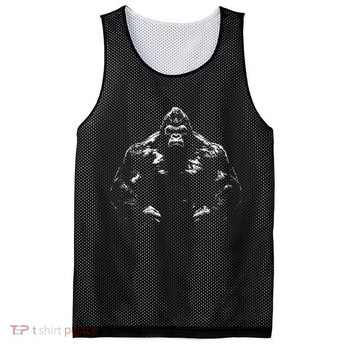 Gorilla Face Angry Growling Scary Silverback Gorilla Mesh Reversible ...