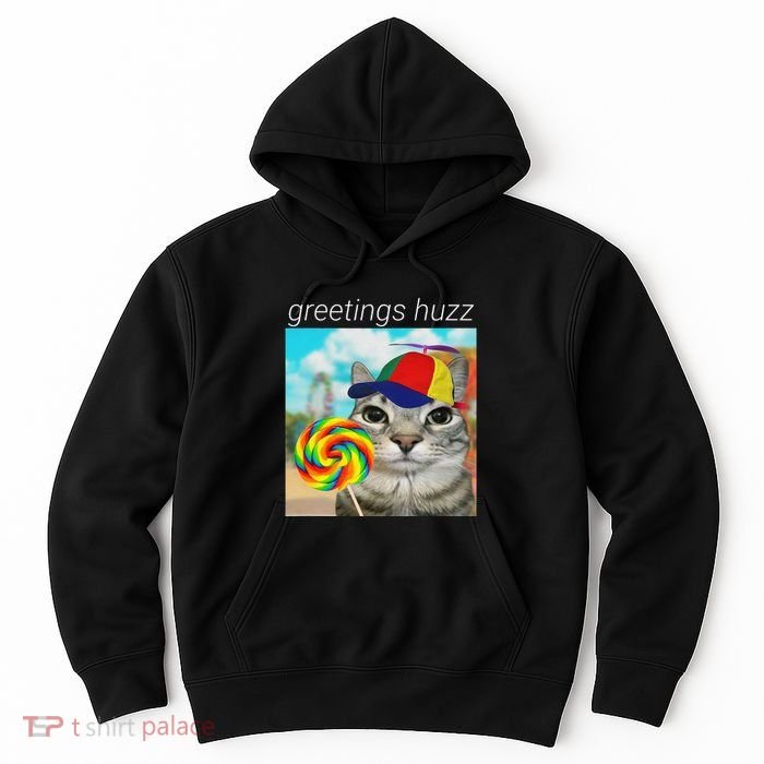 Greetings Huzz Funny Gen Z Gen Alpha Slang Meme Gift Hoodie | TShirtPalace
